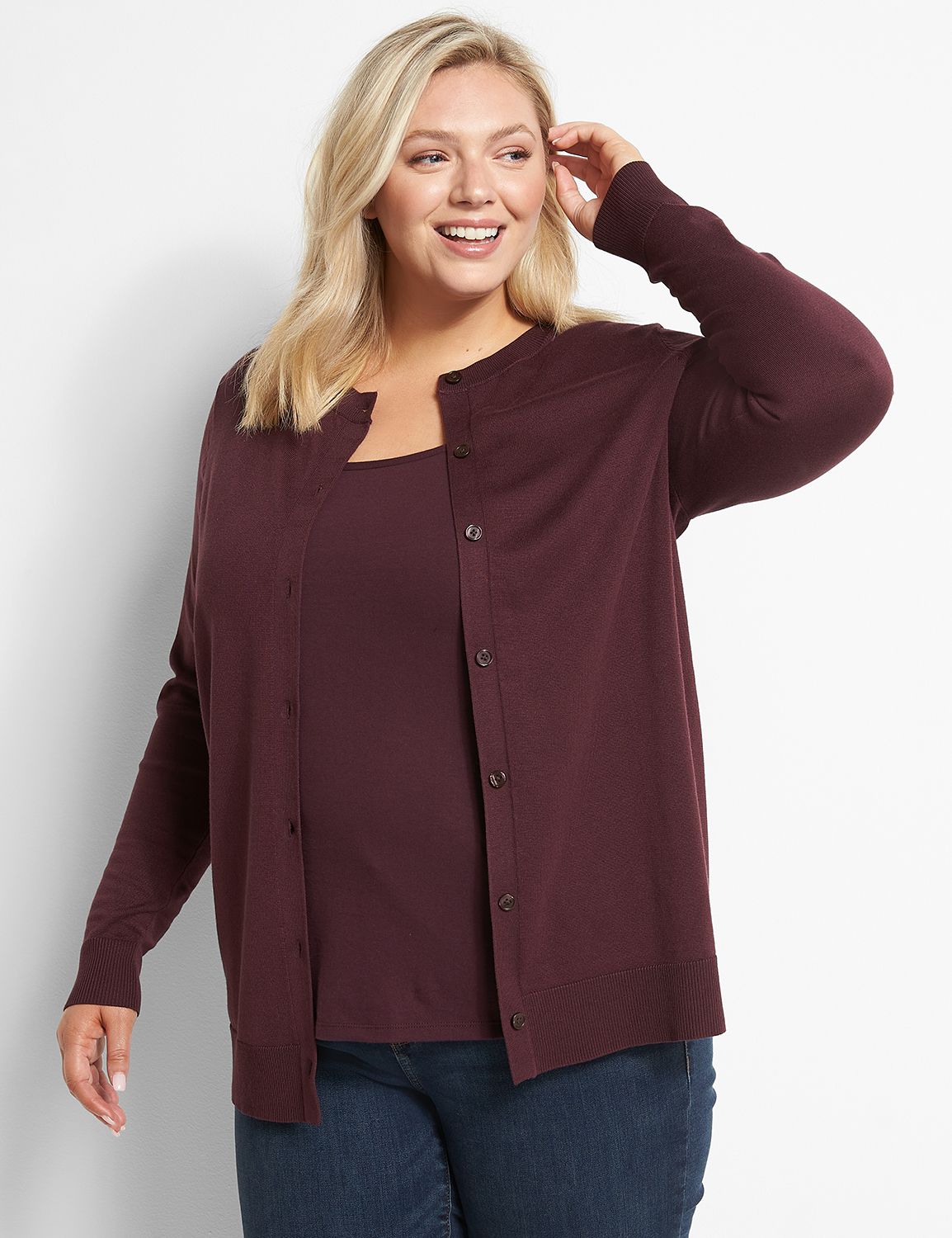 Button-Front Cardigan