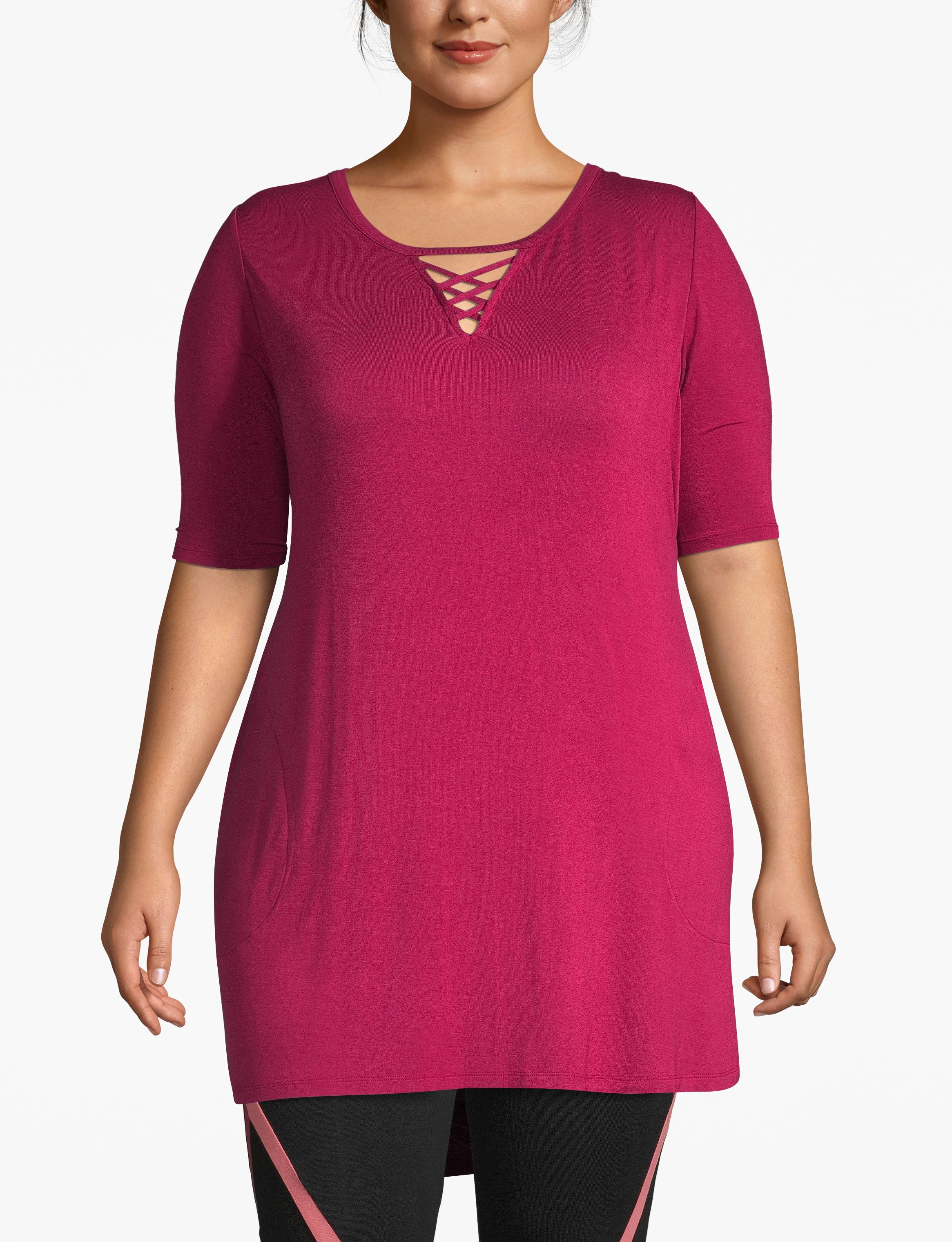 LIVI Strappy-Neck Tunic With Pockets