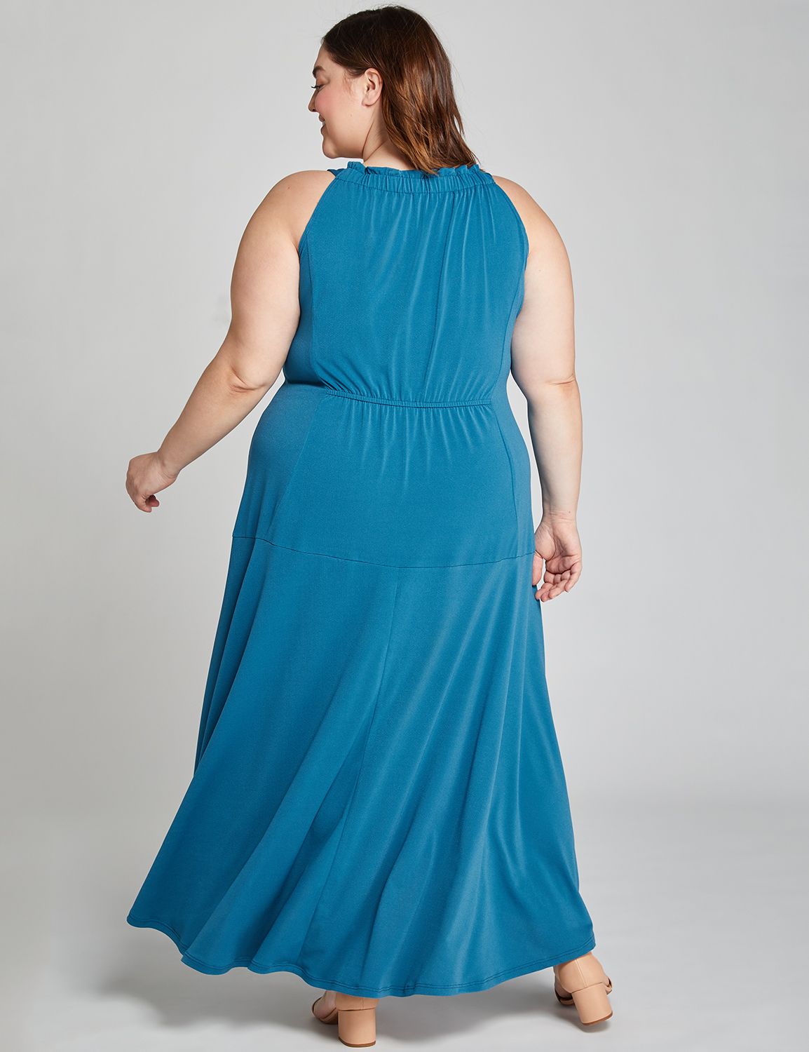 1113287 SLVLS HALTER MIDI:PANTONE Lyons Blue:14/16
