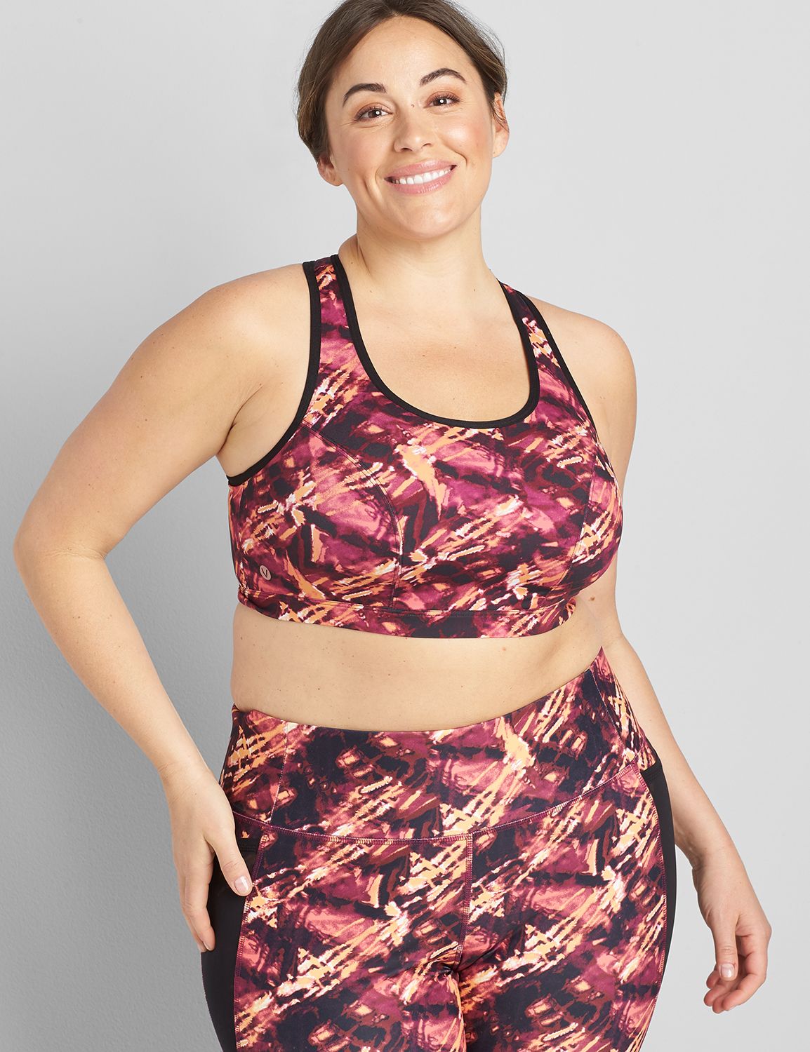 LIVI Wireless Low-Impact Sport Bra With Wicking - Keyhole Racerback ...