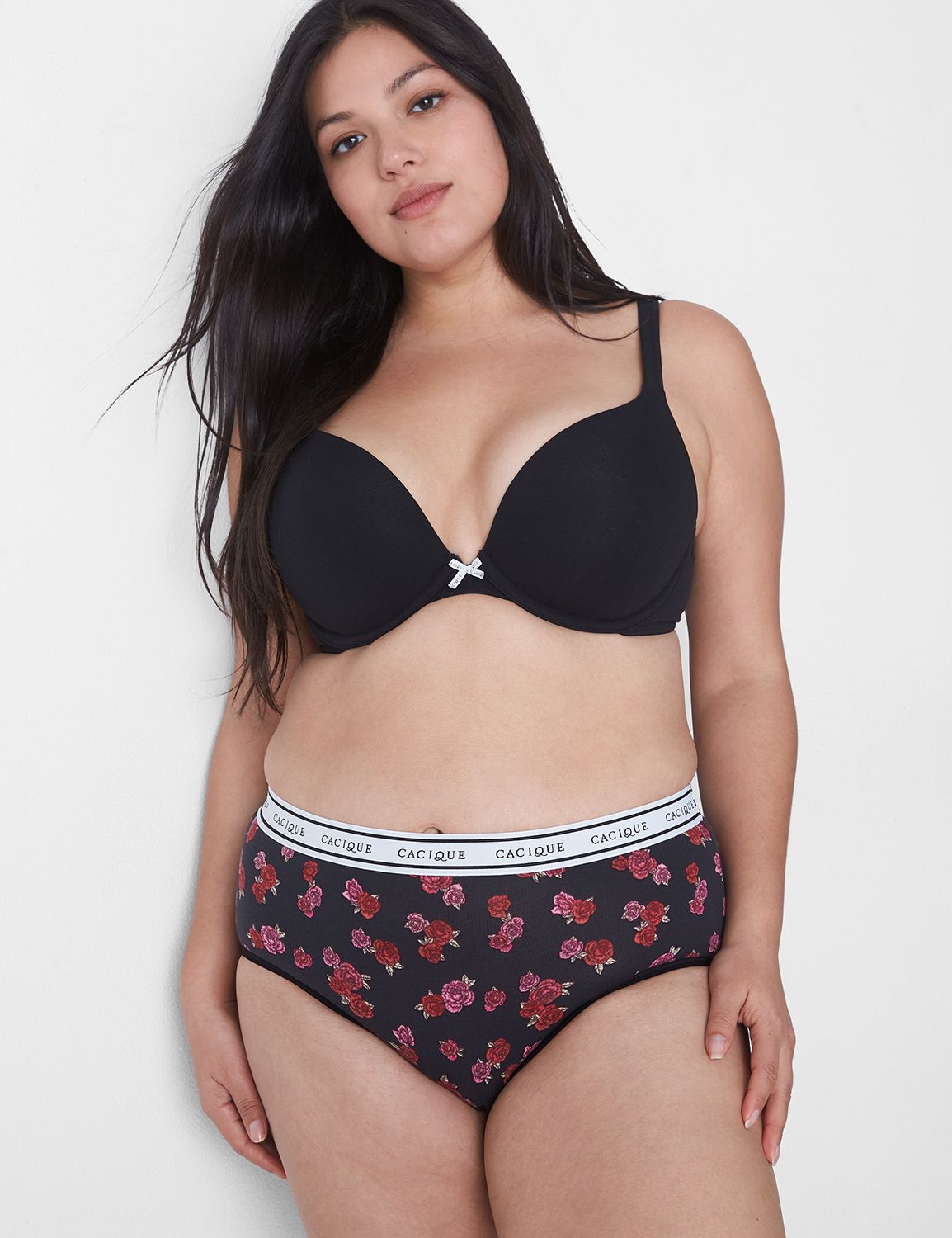 Cotton High Leg Brief Wide Waistban | LaneBryant