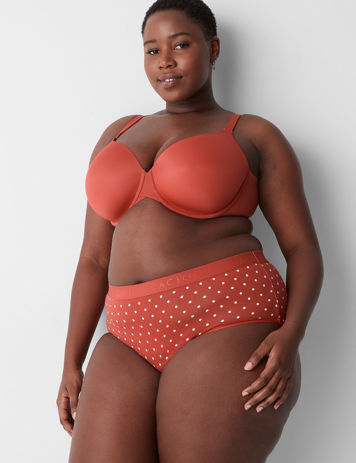 Cotton High Leg Brief Wide Matte Sh | LaneBryant