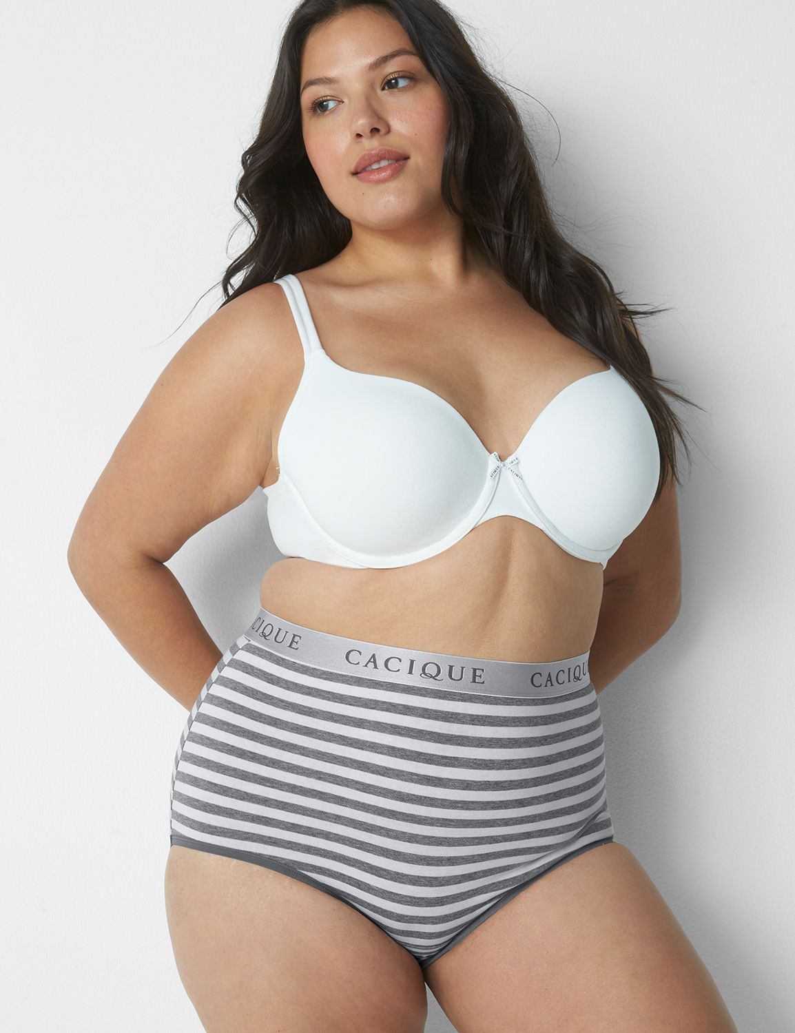 Cotton High Waist Brief Panty With Wide Waistband Lanebryant