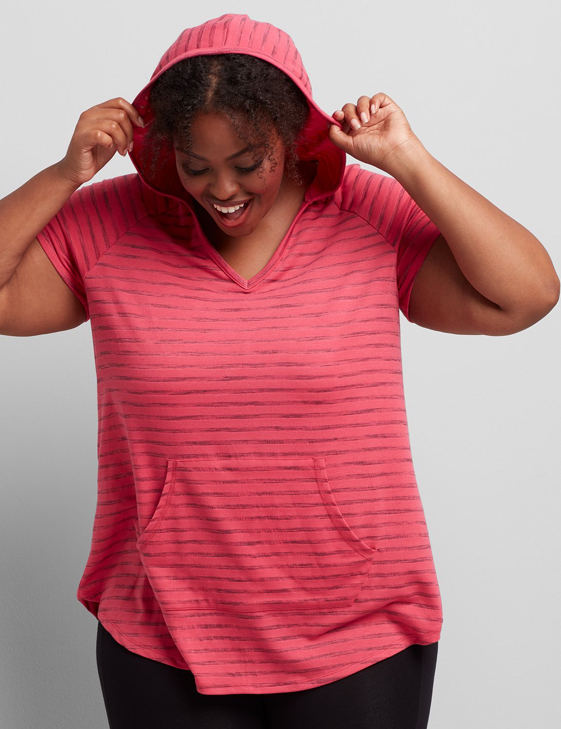 LIVI Striped Hooded Tunic