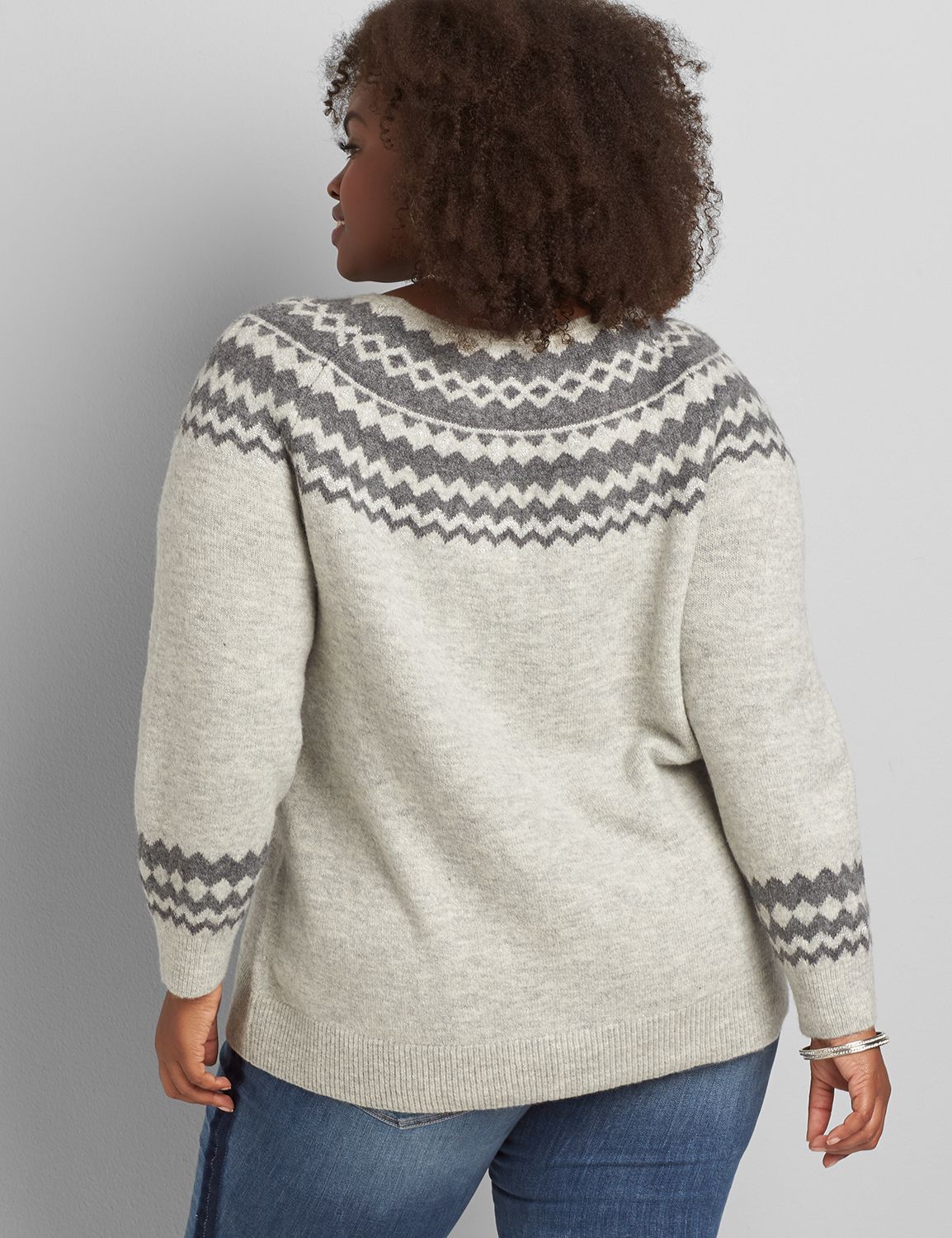 Crew-Neck Fair Isle Sweater