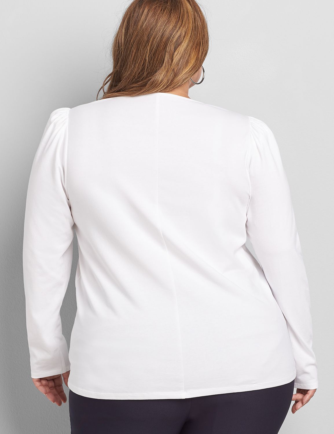 Long Sleeve Square Neck Tee 1117420:White 2008:18/20