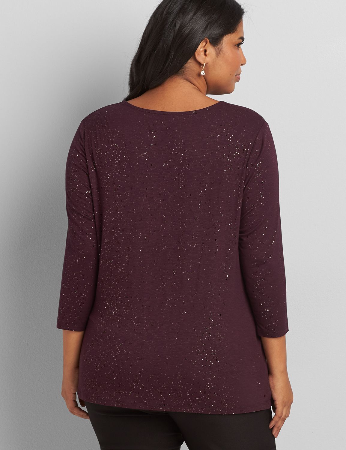 Side-Tie Foil-Dot Top