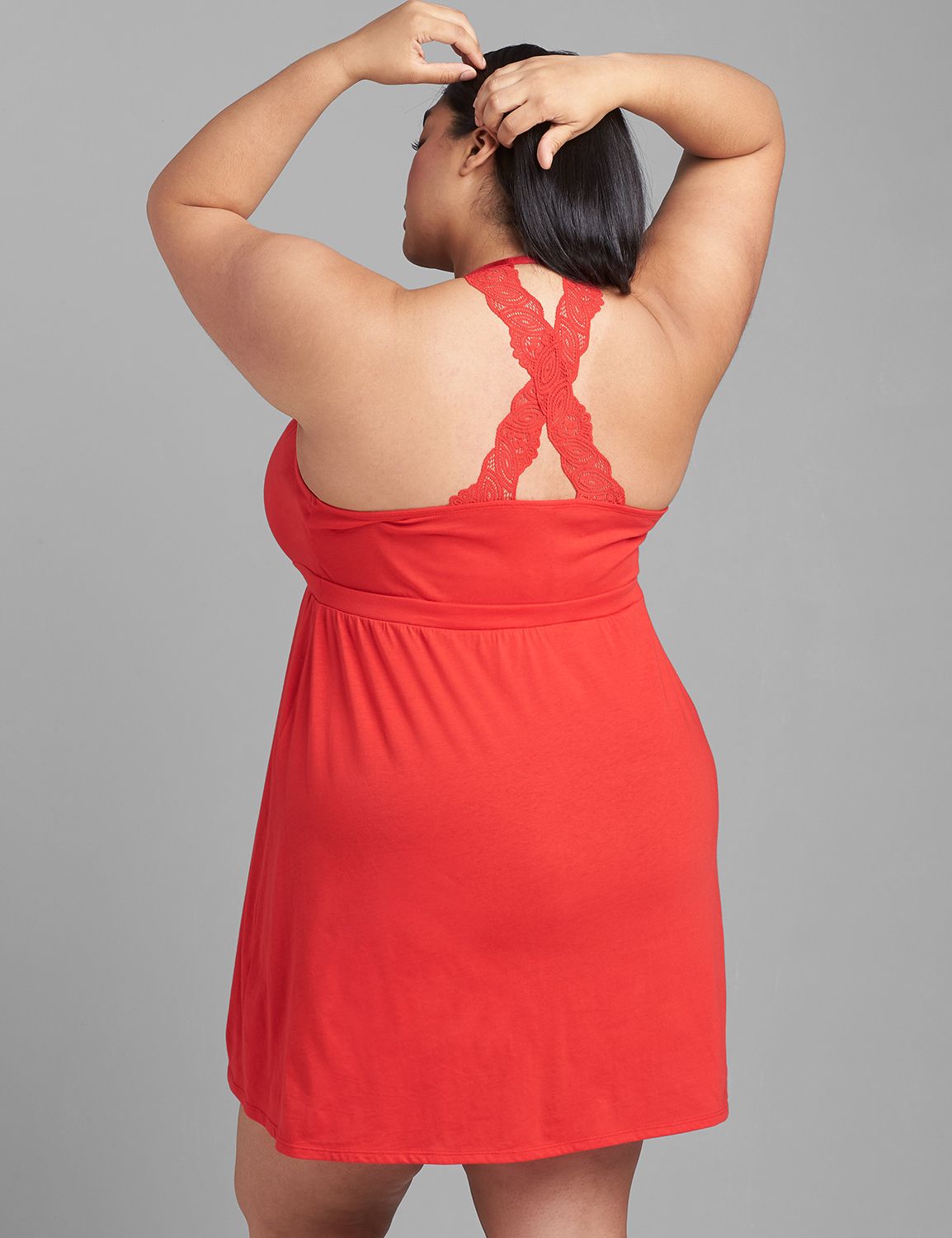 Knit Battenburg Lace Trim Solid Che | LaneBryant