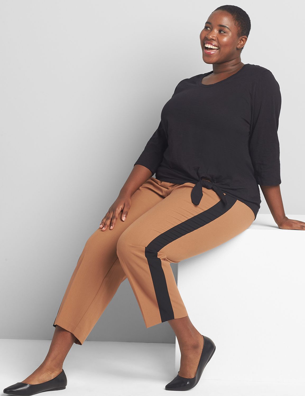 The Perfect Drape Track Pant with Side Stripe 1118505:Caramel Latte CSI ...