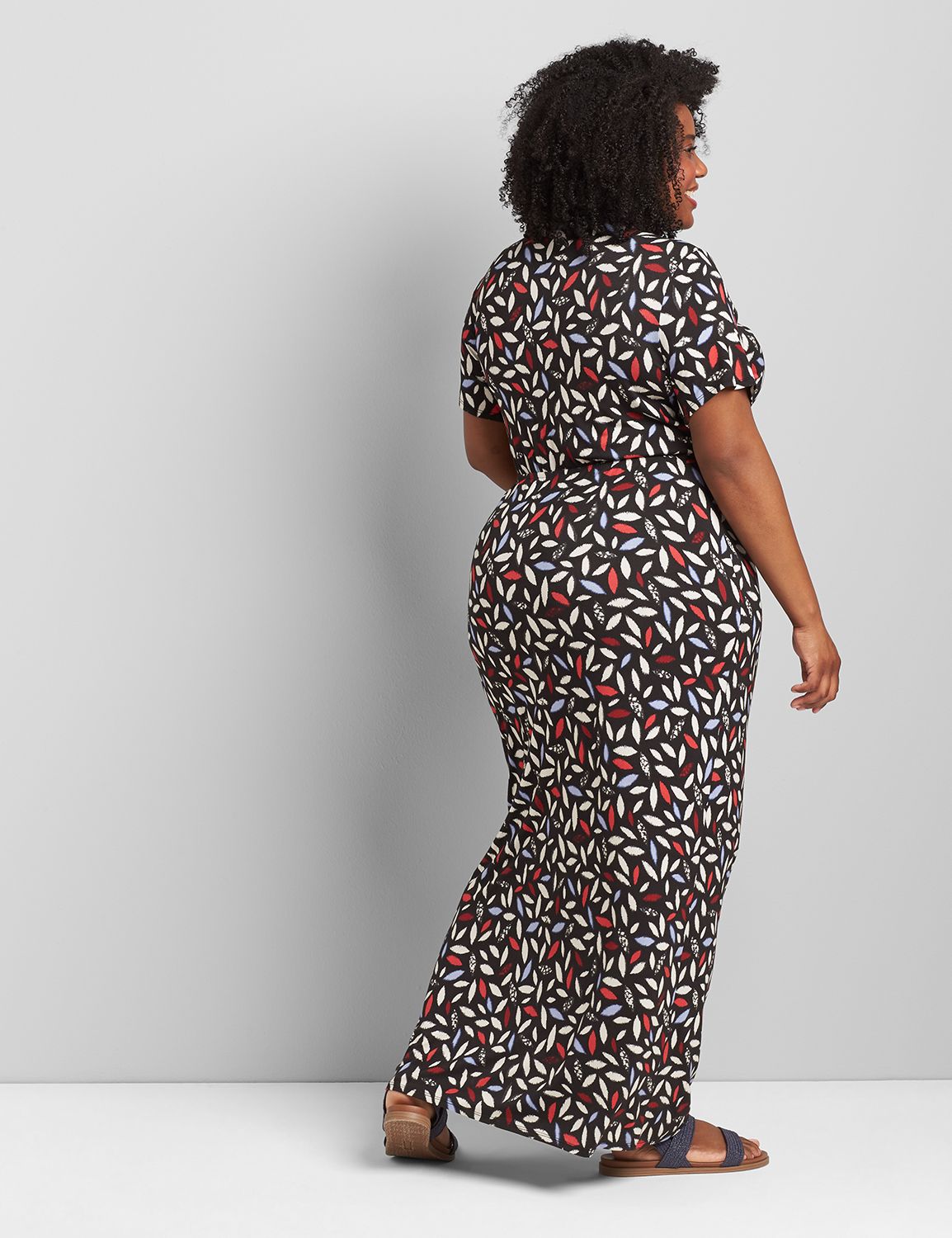 Crossover Side-Ruched Maxi Dress