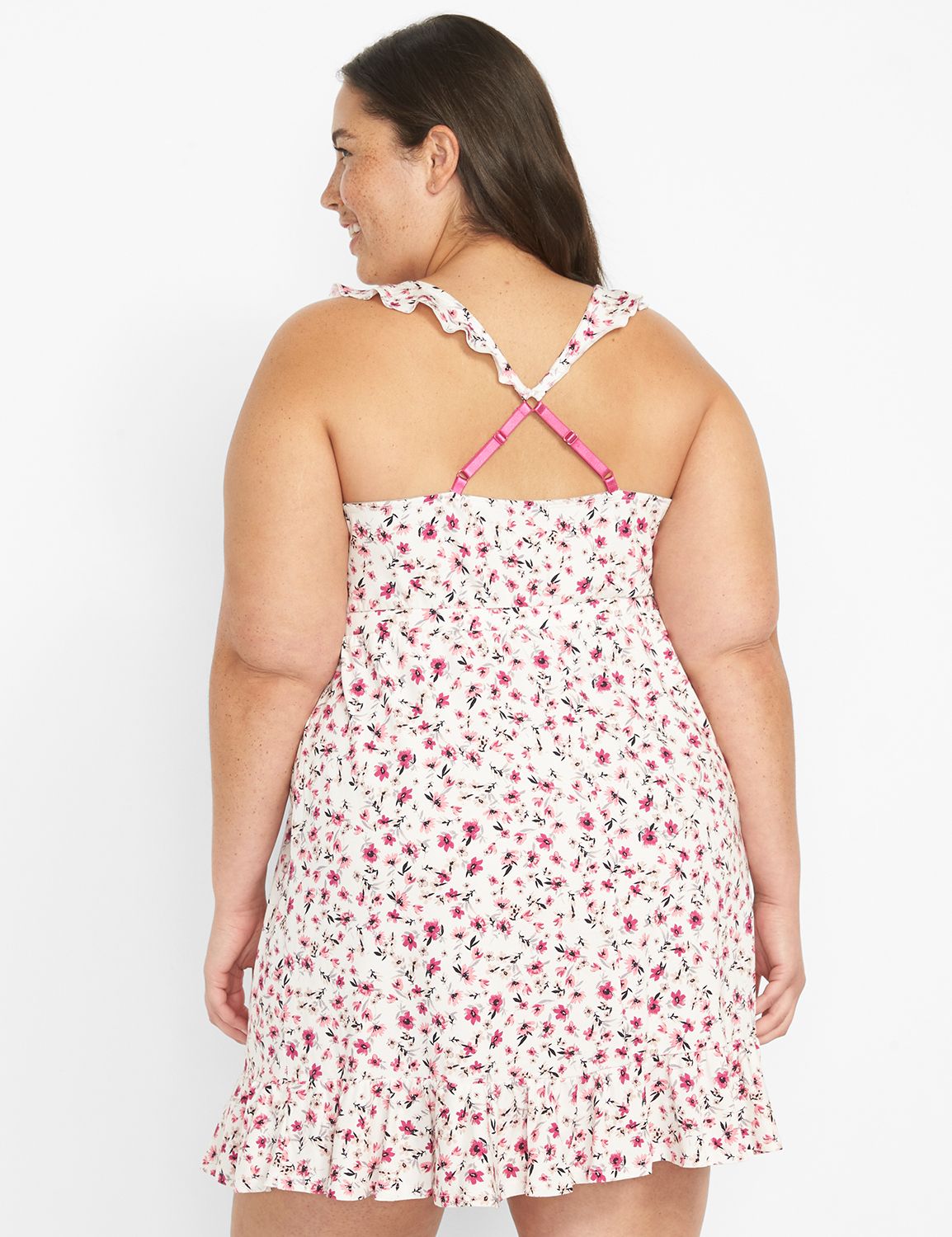 Comfy Cotton Ruffle Chemise | LaneBryant
