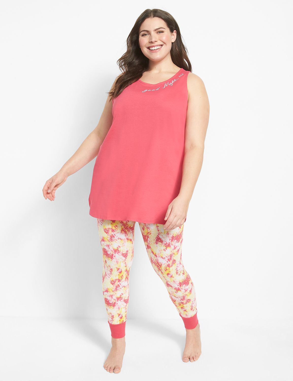 Racerback Tunic Legging PJ Set 1124 | LaneBryant