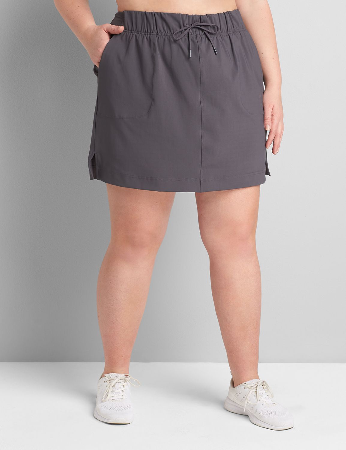 LIVI Knit Drawstring Waist Skort