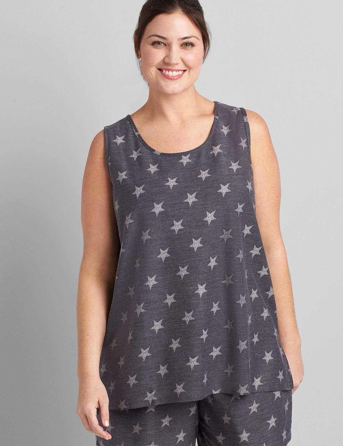 LIVI French Terry Star Graphic Tank
