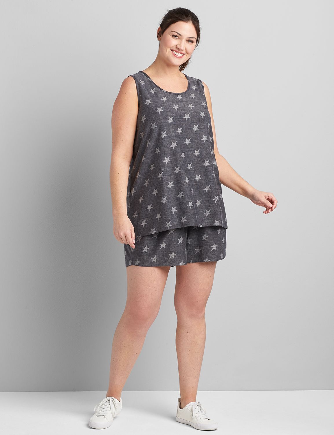 LIVI French Terry Star Graphic Tank