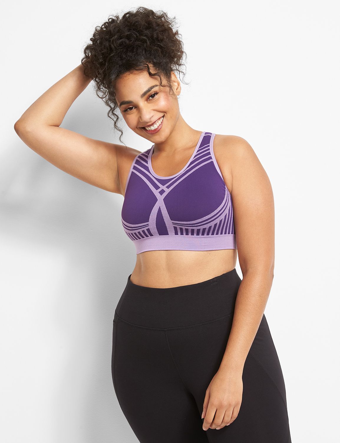 LIVI Wireless Medium-Impact Seamless Wicking Sport Bra | LaneBryant