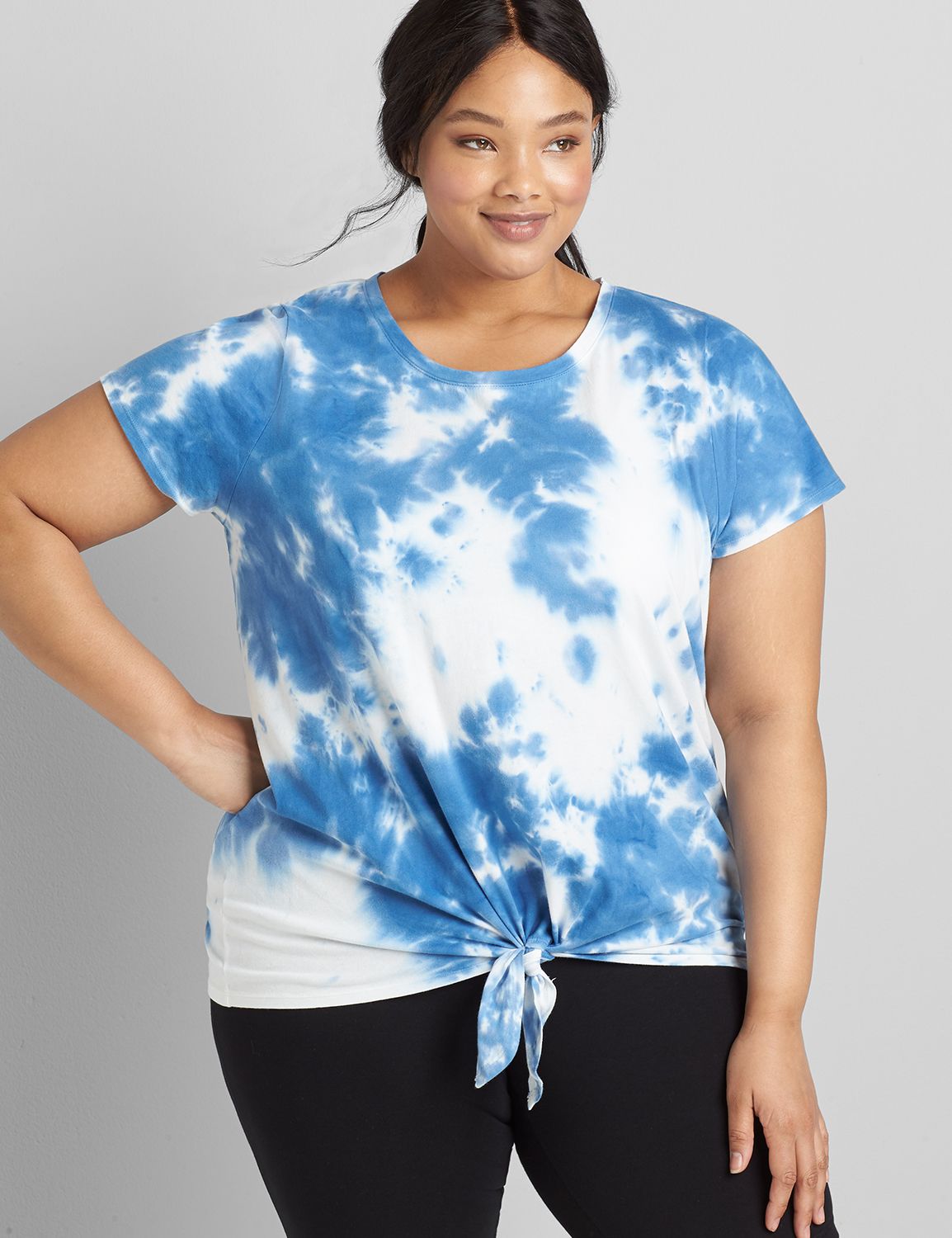 Short Sleeve Tie Dye Tee S 1121311:PANTONE Federal Blue:26/28