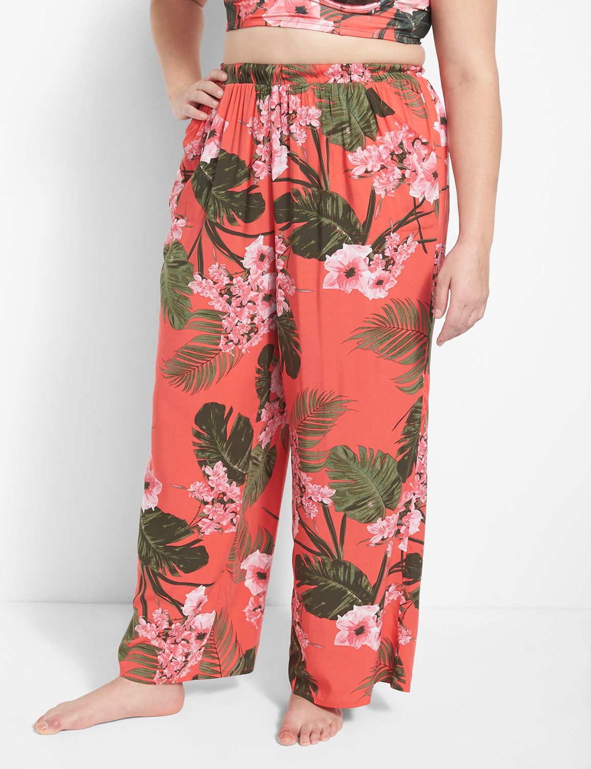 Wide Leg Cover-Up Pant | LaneBryant