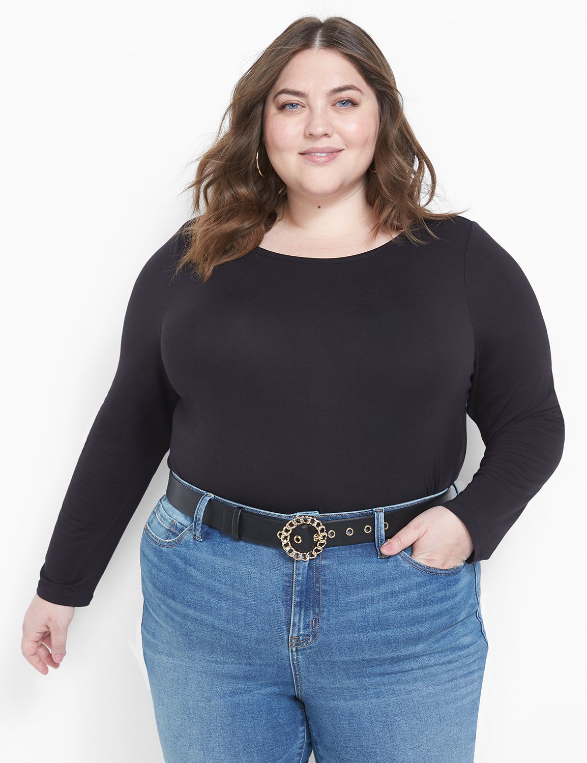 Goldtone Chain Detail Belt