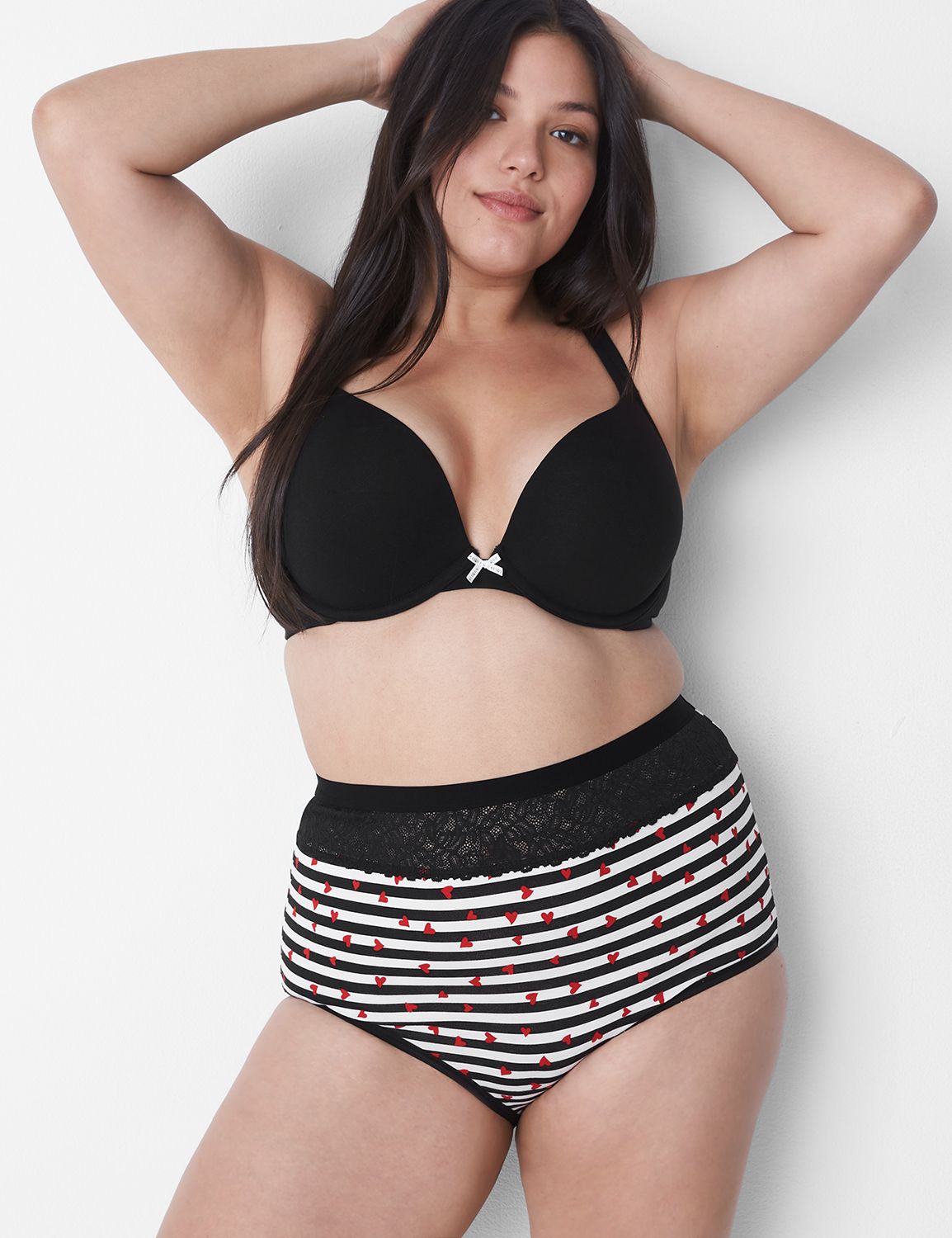 Cotton High Waist Brief Stretch Lac | LaneBryant