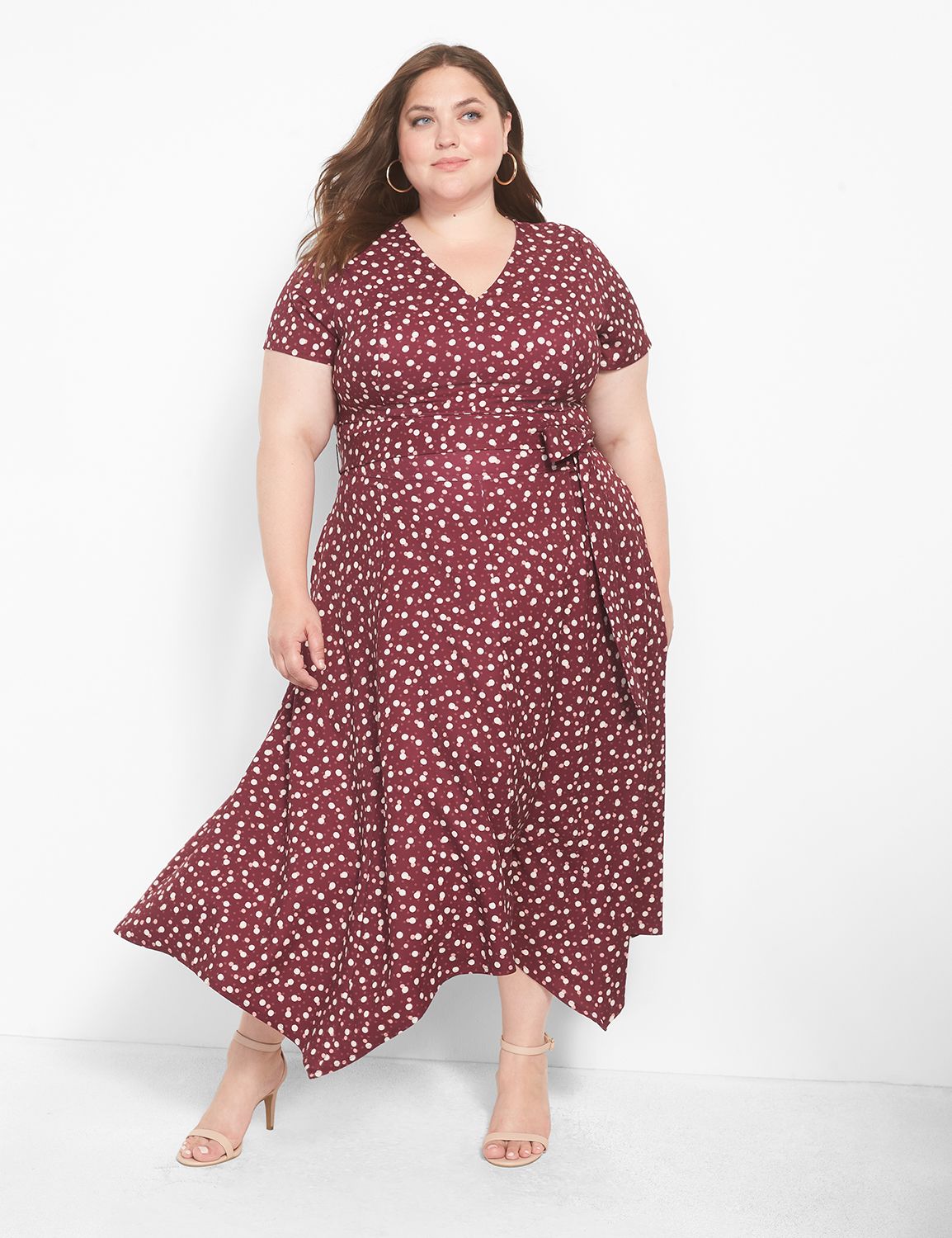 Sleeveless V Neck Sharkbite Hem Len