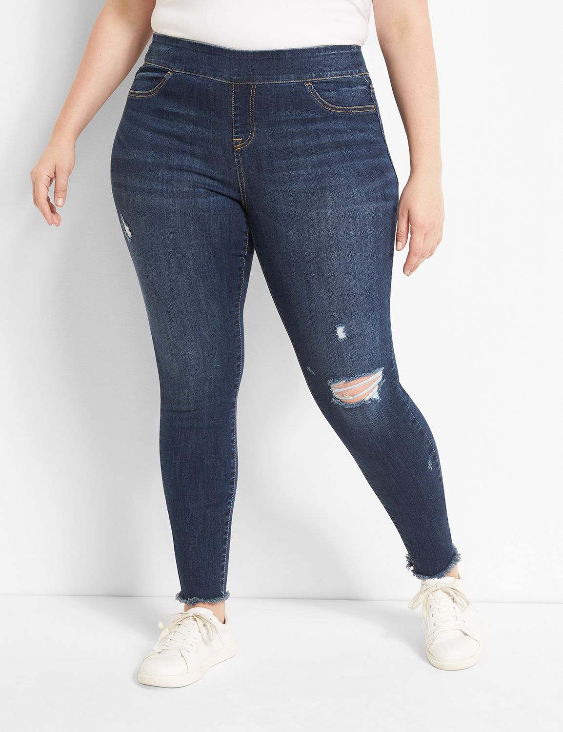 High-Rise Pull-On Jegging - Dark Wash