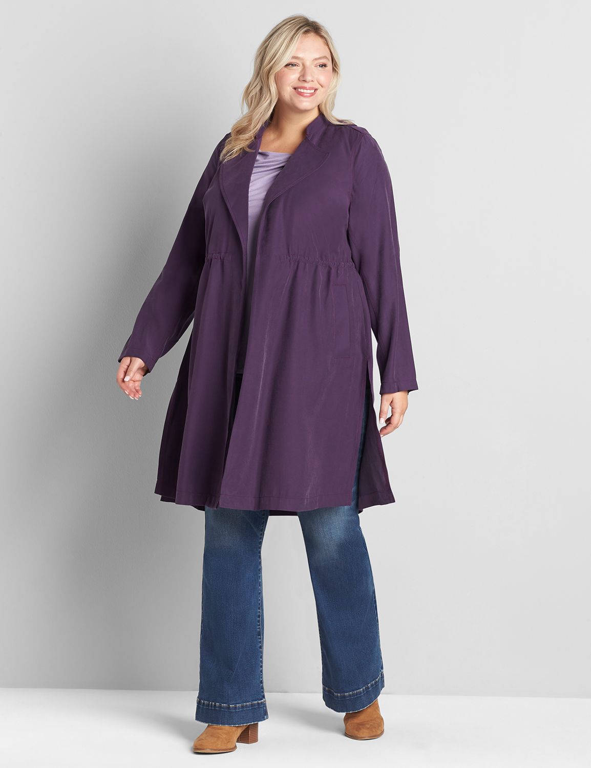 Soft Twill Duster with Side Slit 11