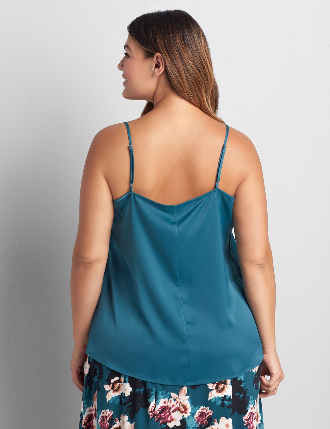 Cowl-Neck Lace Detail Cami