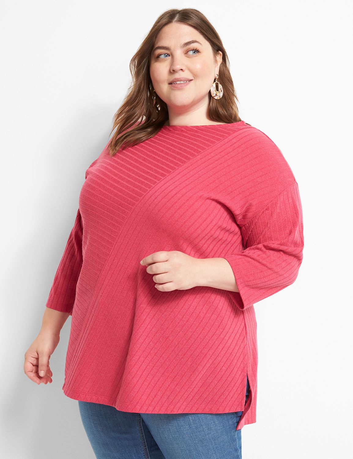Mixed-Ribbed Tunic