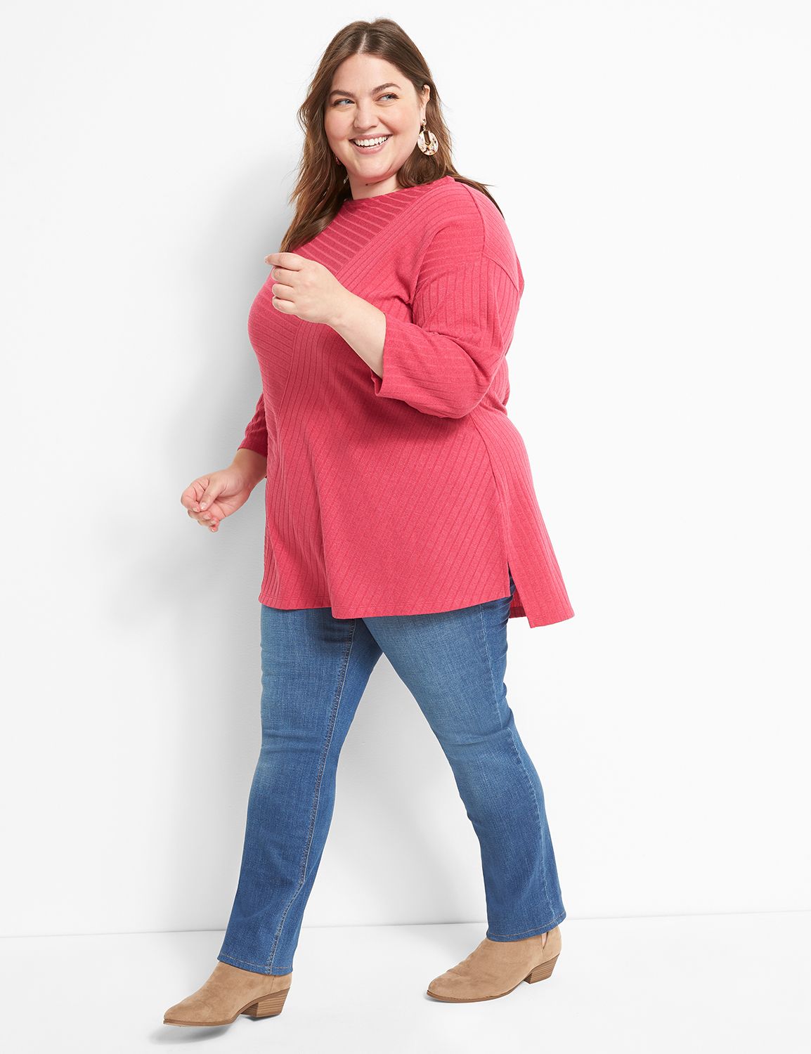 Mixed-Ribbed Tunic