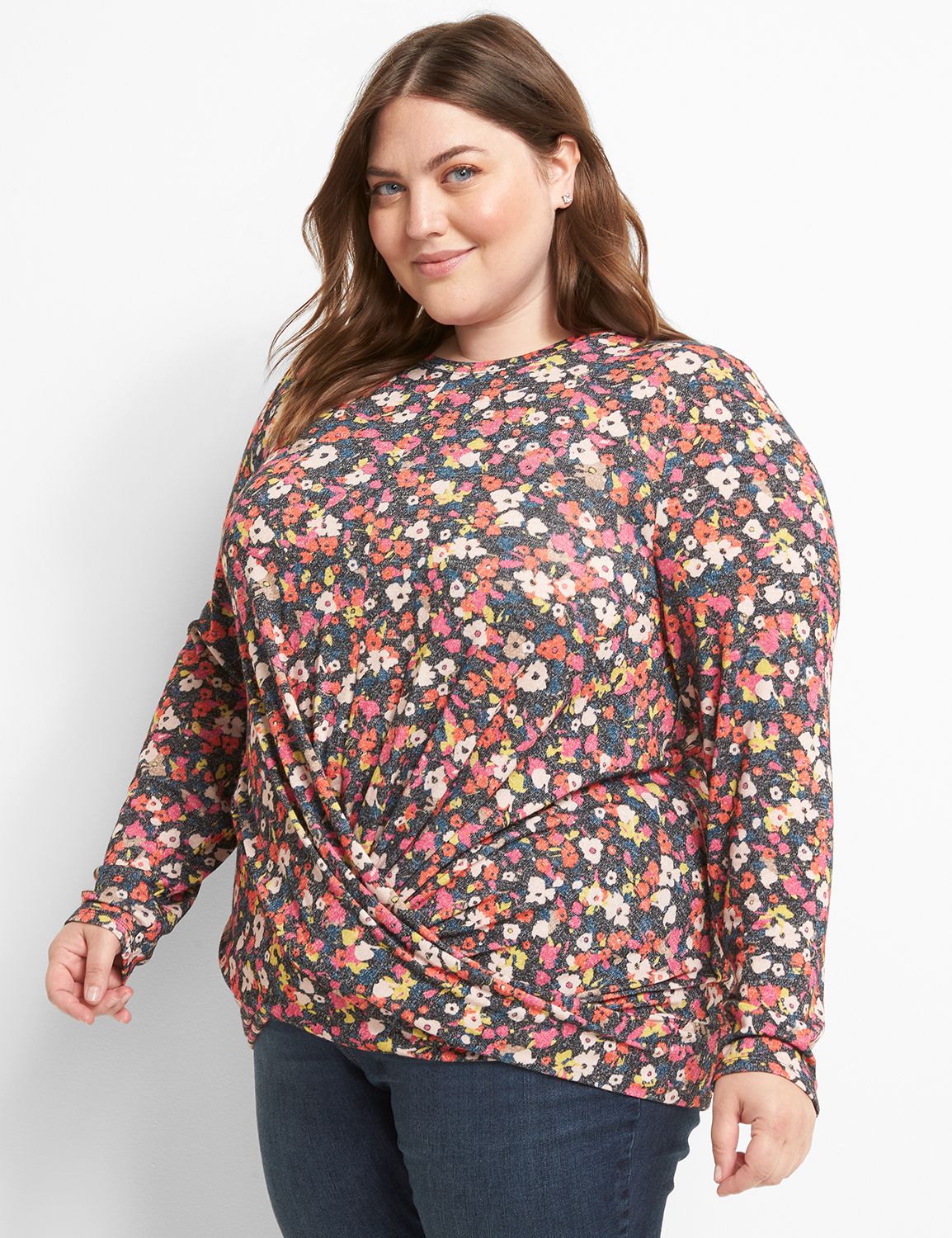 Crew-Neck Illusion Hacci Top