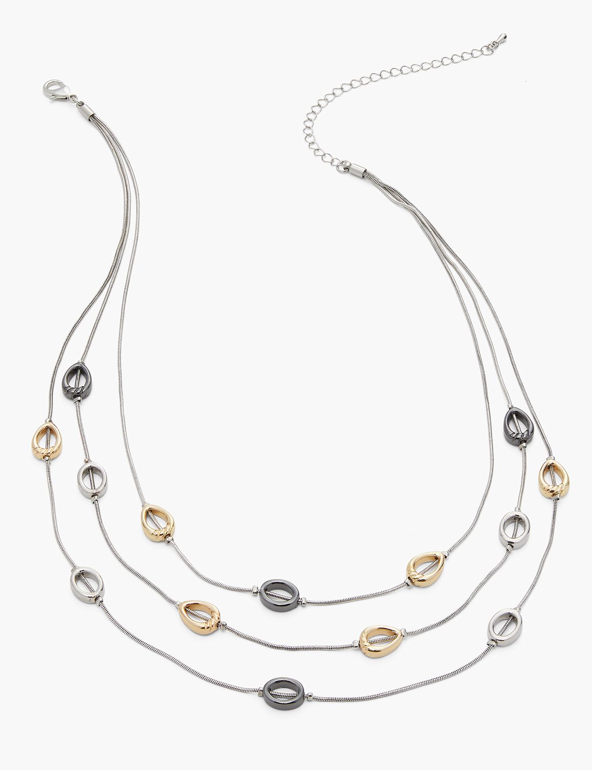 Mixed-Metal Snake Chain Short Necklace