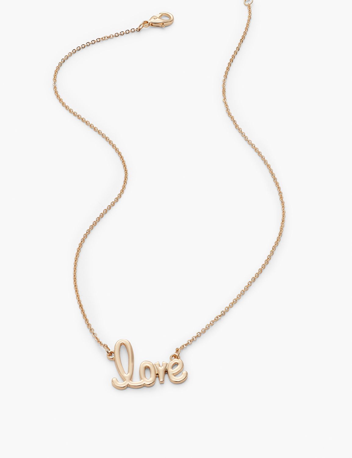 LOVE SCRIPT NECKLACE:Gold Tone:ONESZ