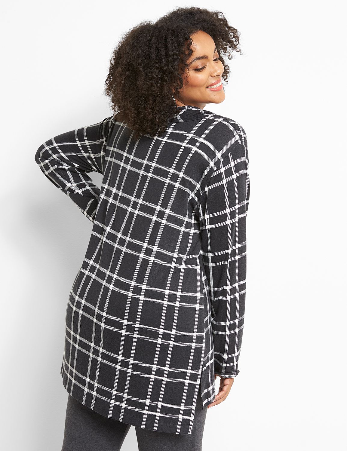 Cowl-Neck Step-Hem Top