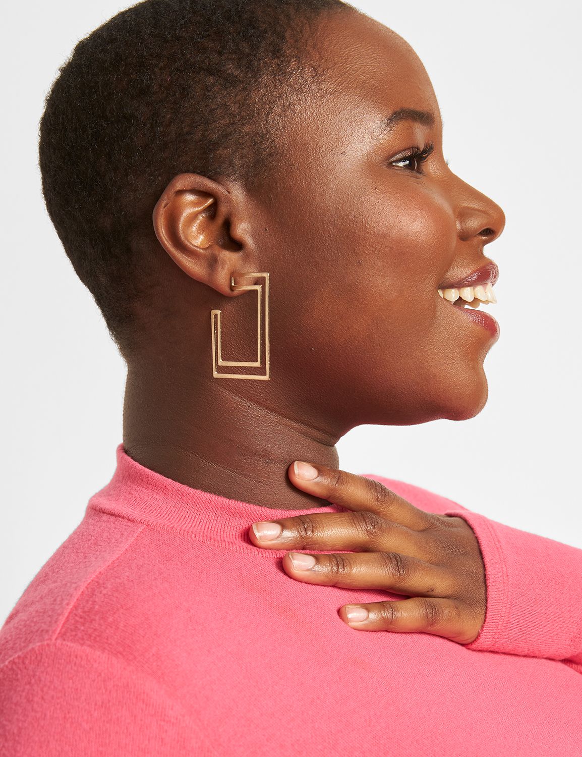 SQUARE LAYERED STATEMENT HOOP