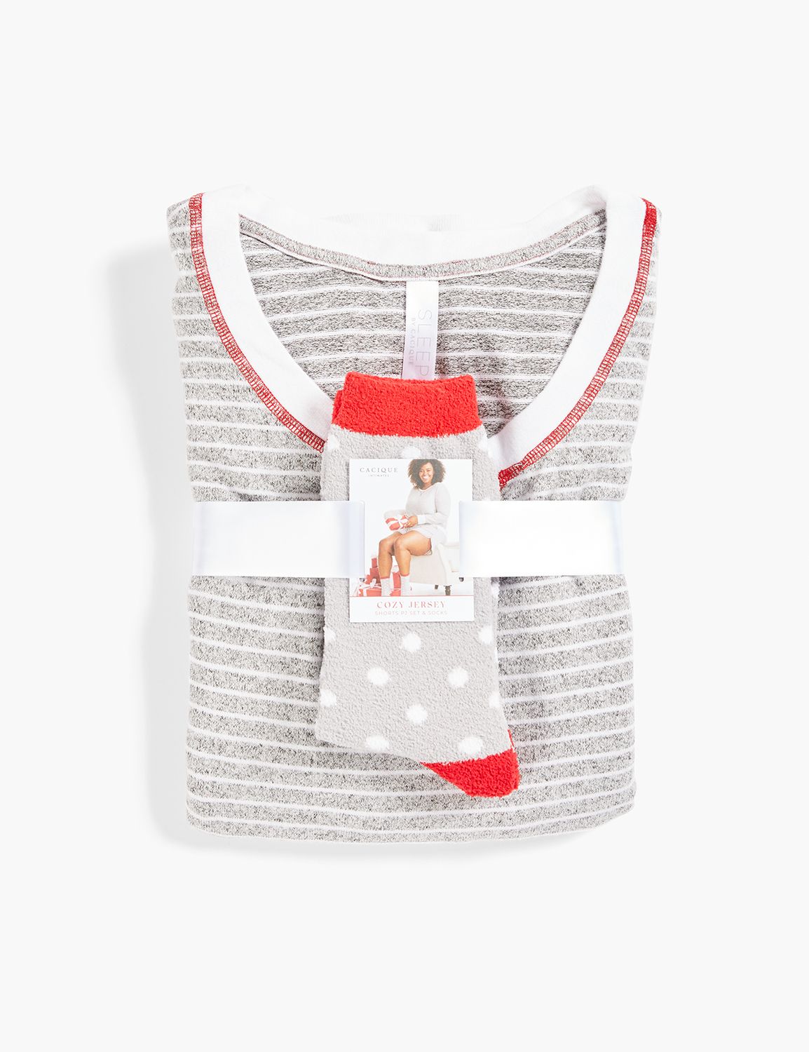 Top & Short PJ Set With Socks | LaneBryant