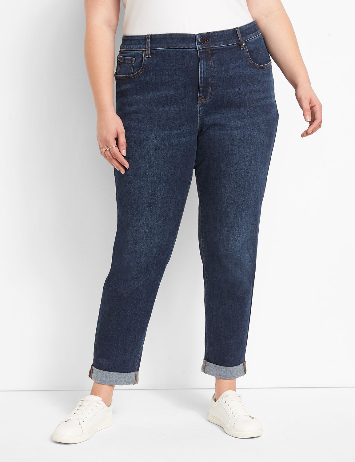 Signature Fit Boyfriend Jean - Cozy Dark Wash