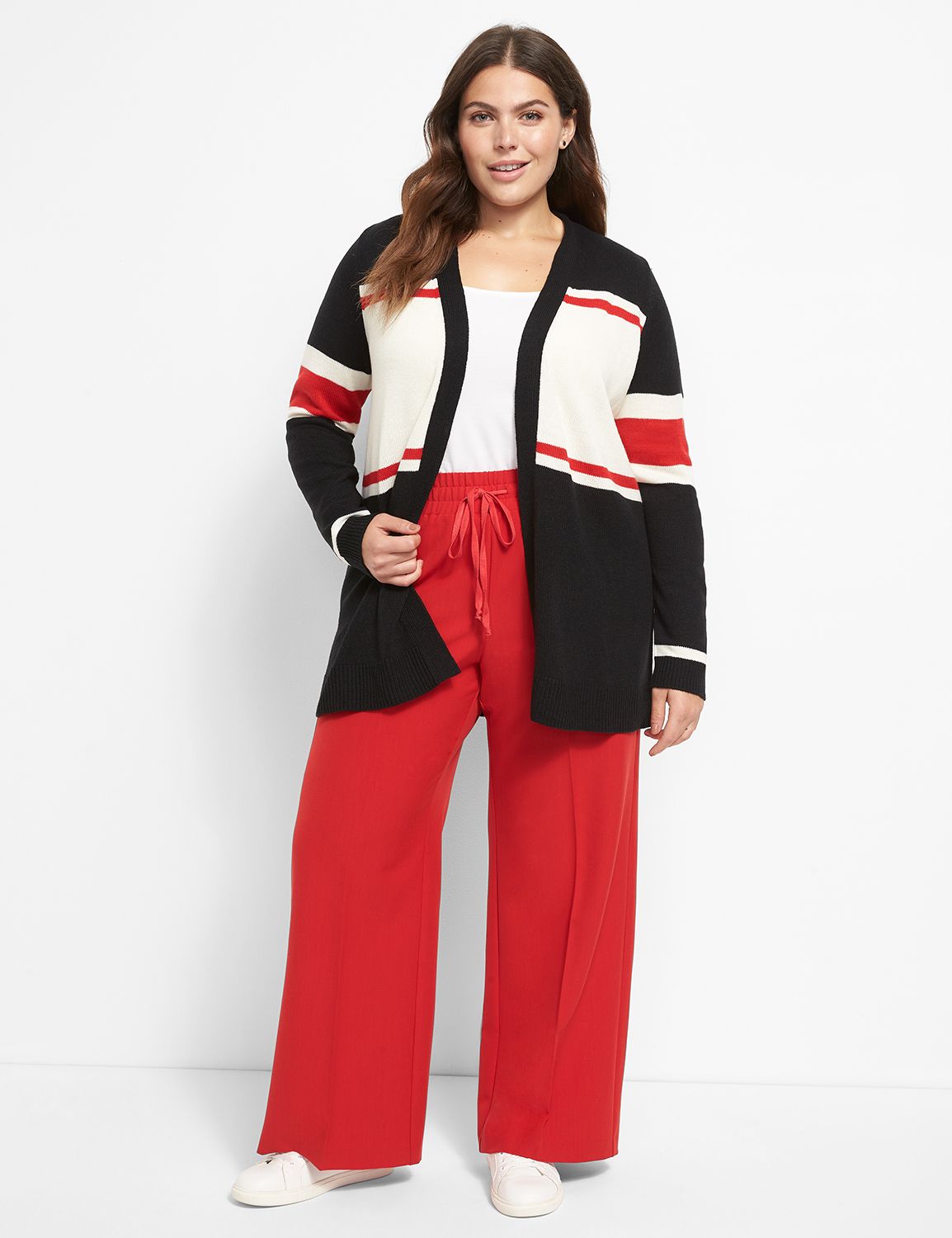 Open-Front Snowflake Cardigan