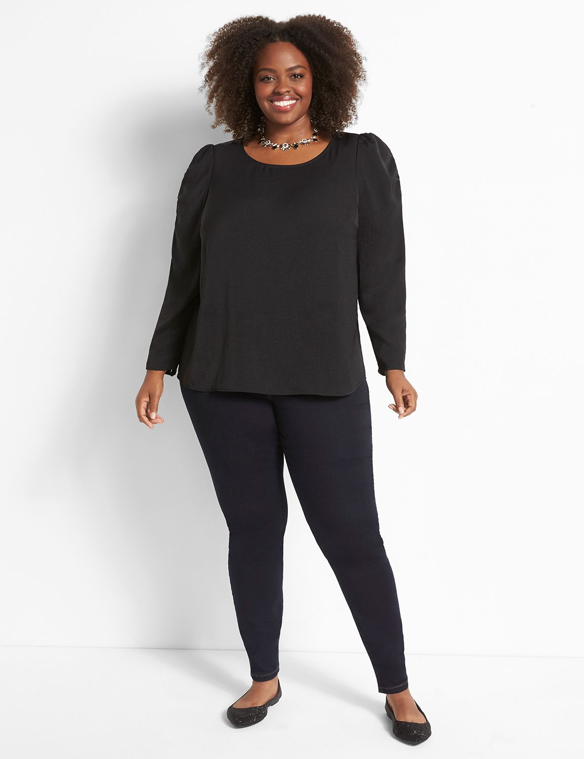 Puff-Sleeve Blouse
