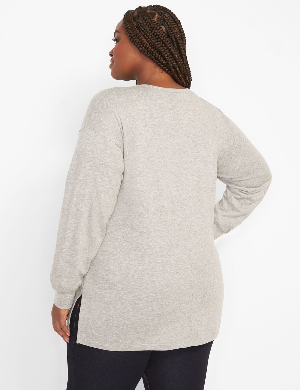 Long Sleeve Open Crew Neck Tunic 11