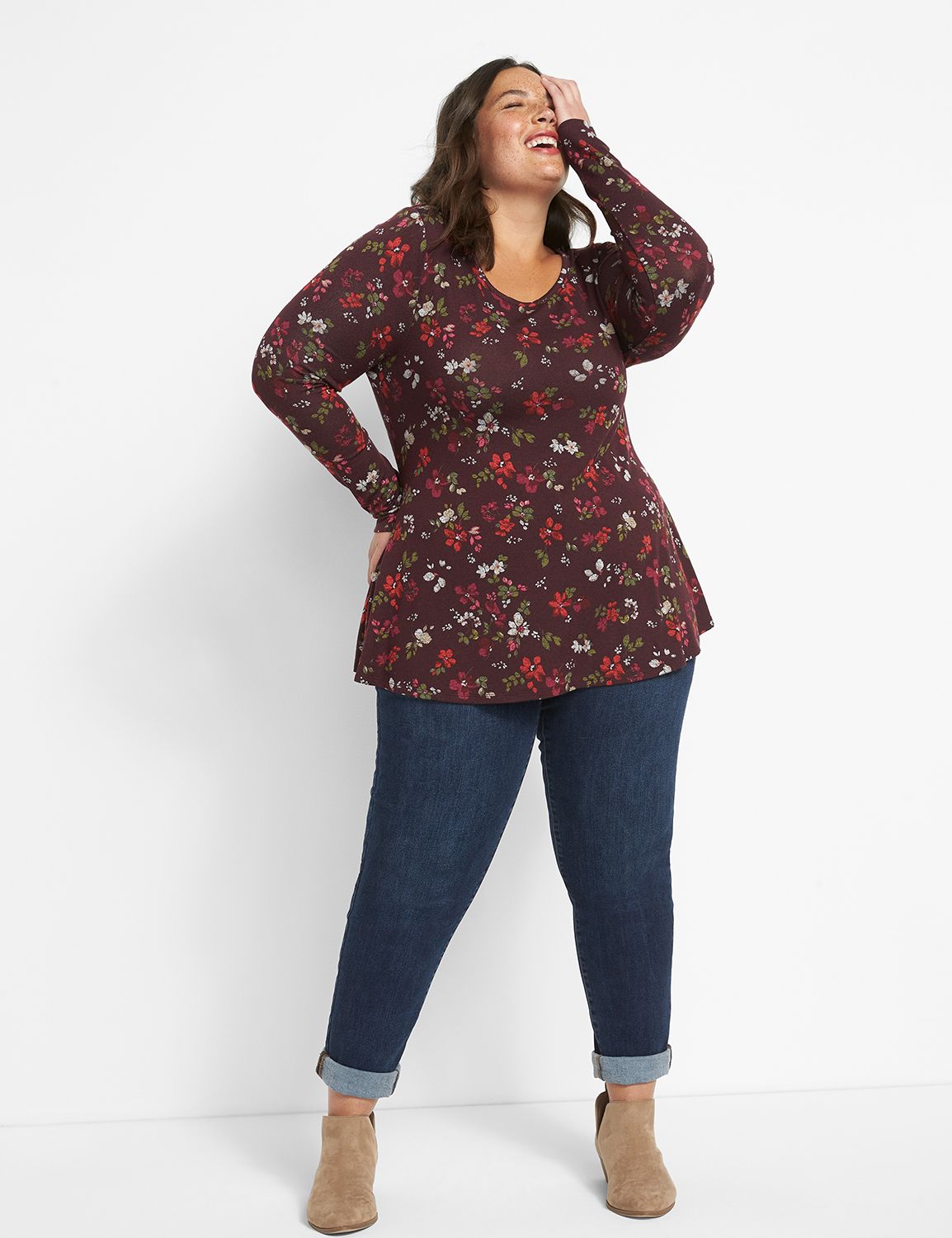 Fit & Flare Hacci Top - Print