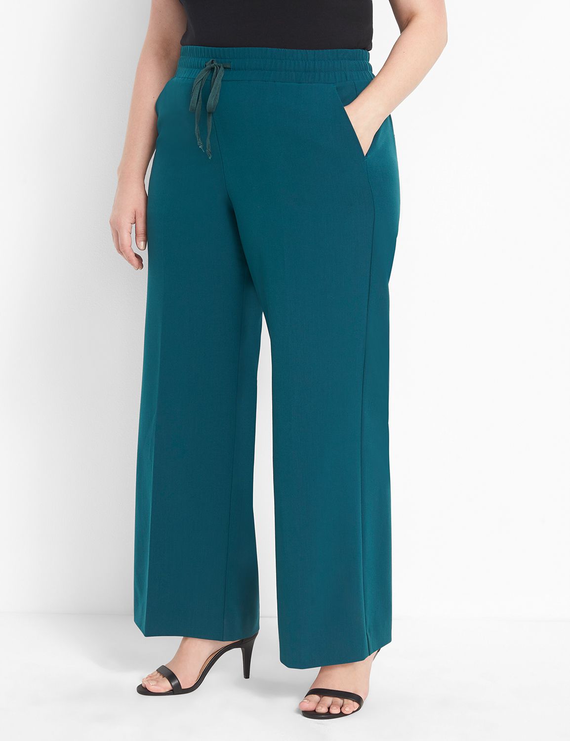 Perfect Drape High-Rise Pull-On Wide Leg Pant | LaneBryant
