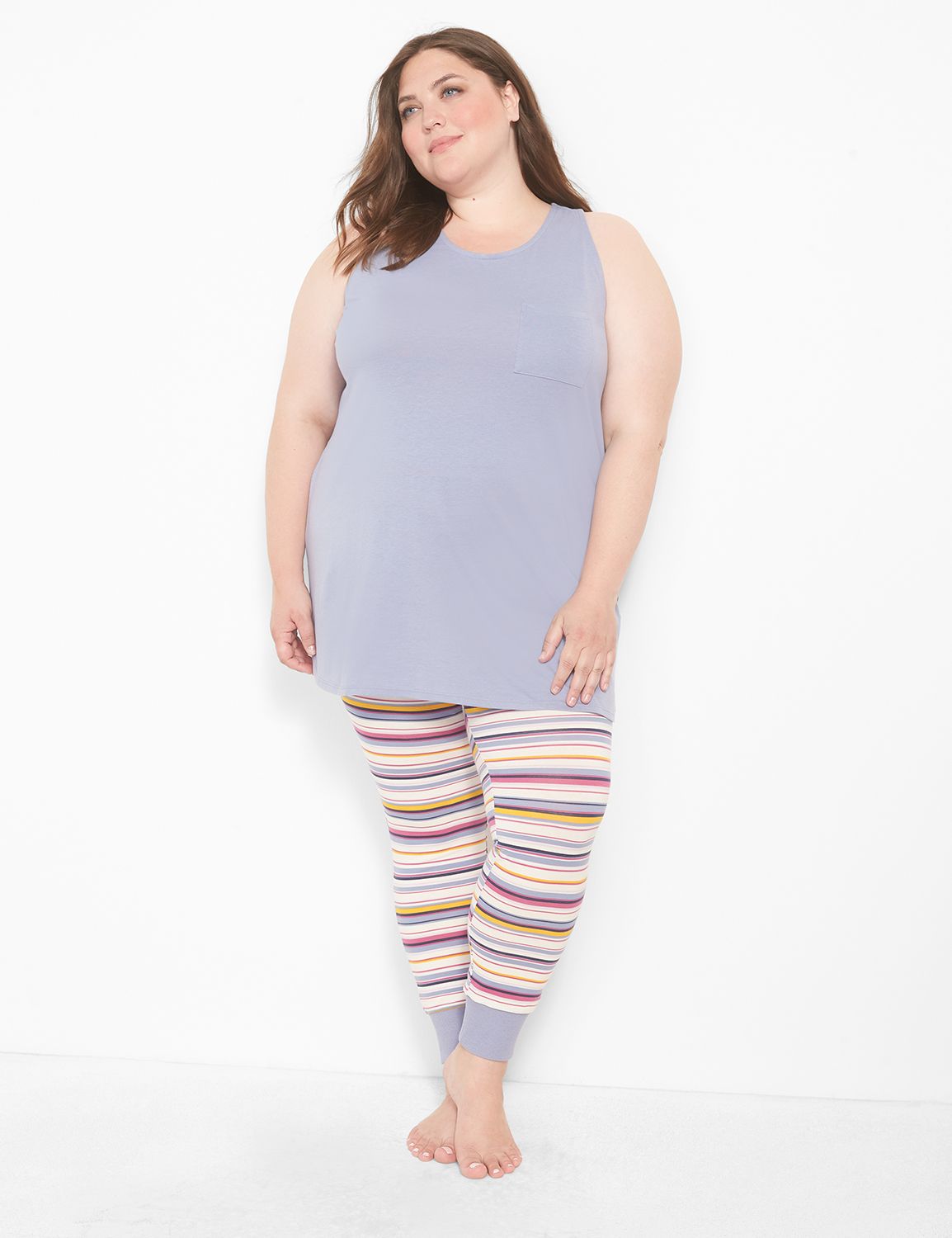 Racerback Tunic & Legging PJ Set | LaneBryant