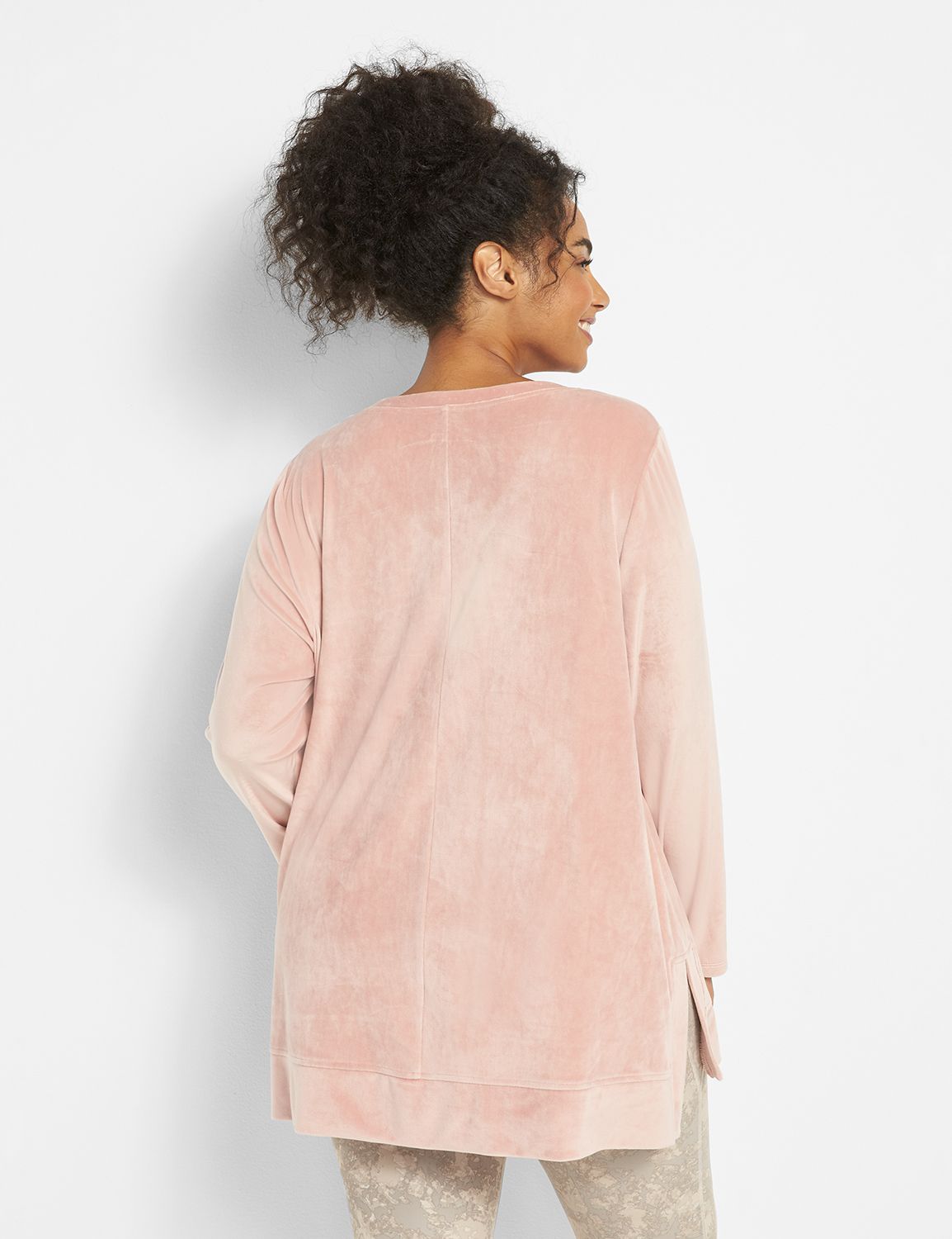 LIVI V-Neck Velour Tunic