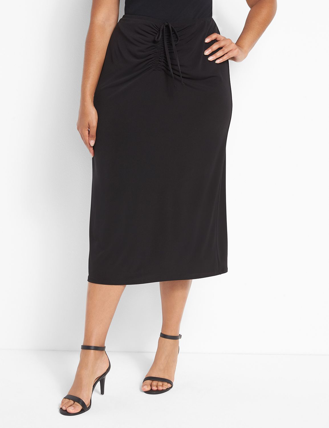 Ruched-Front Top & Skirt Set