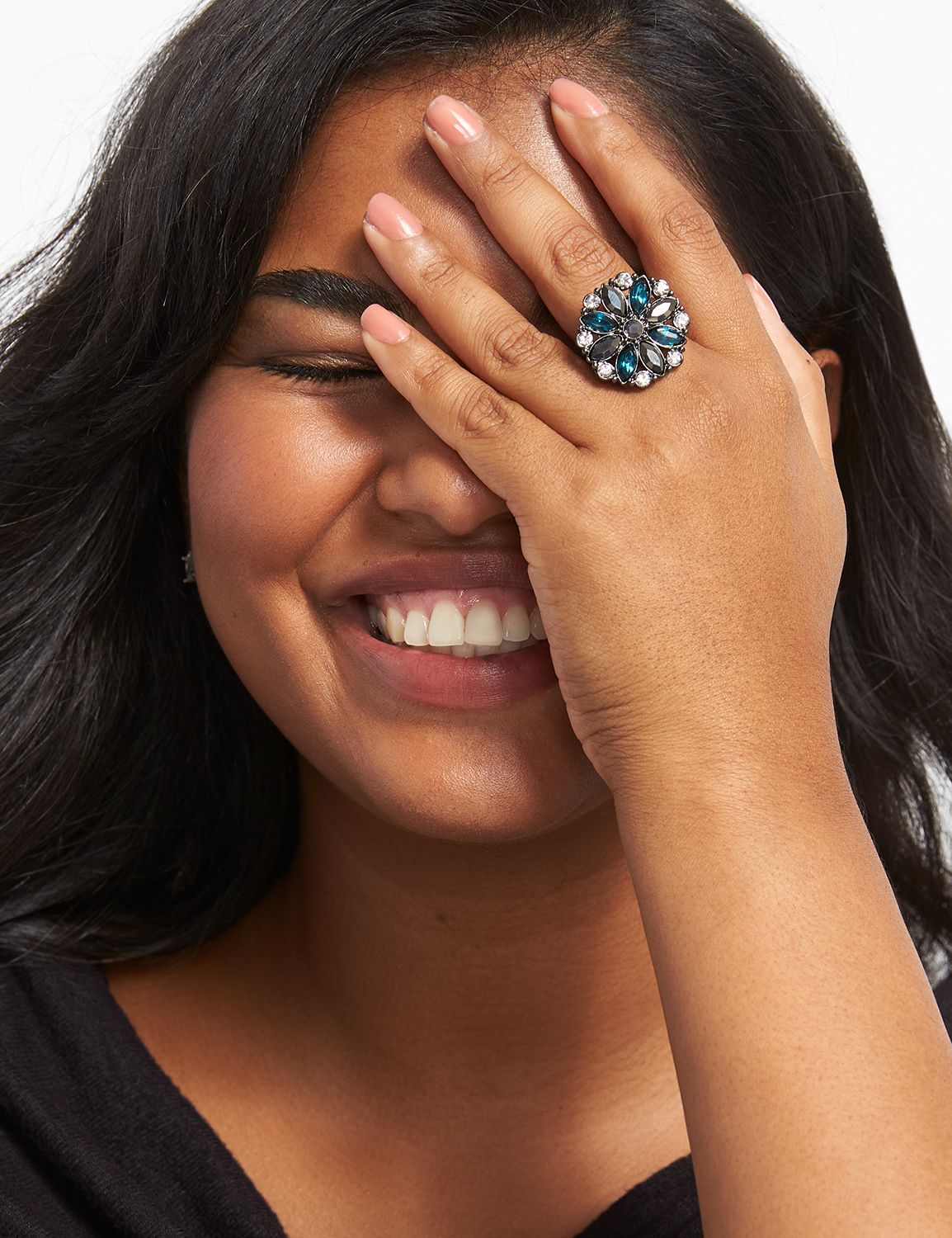 Deep Teal Statement Ring