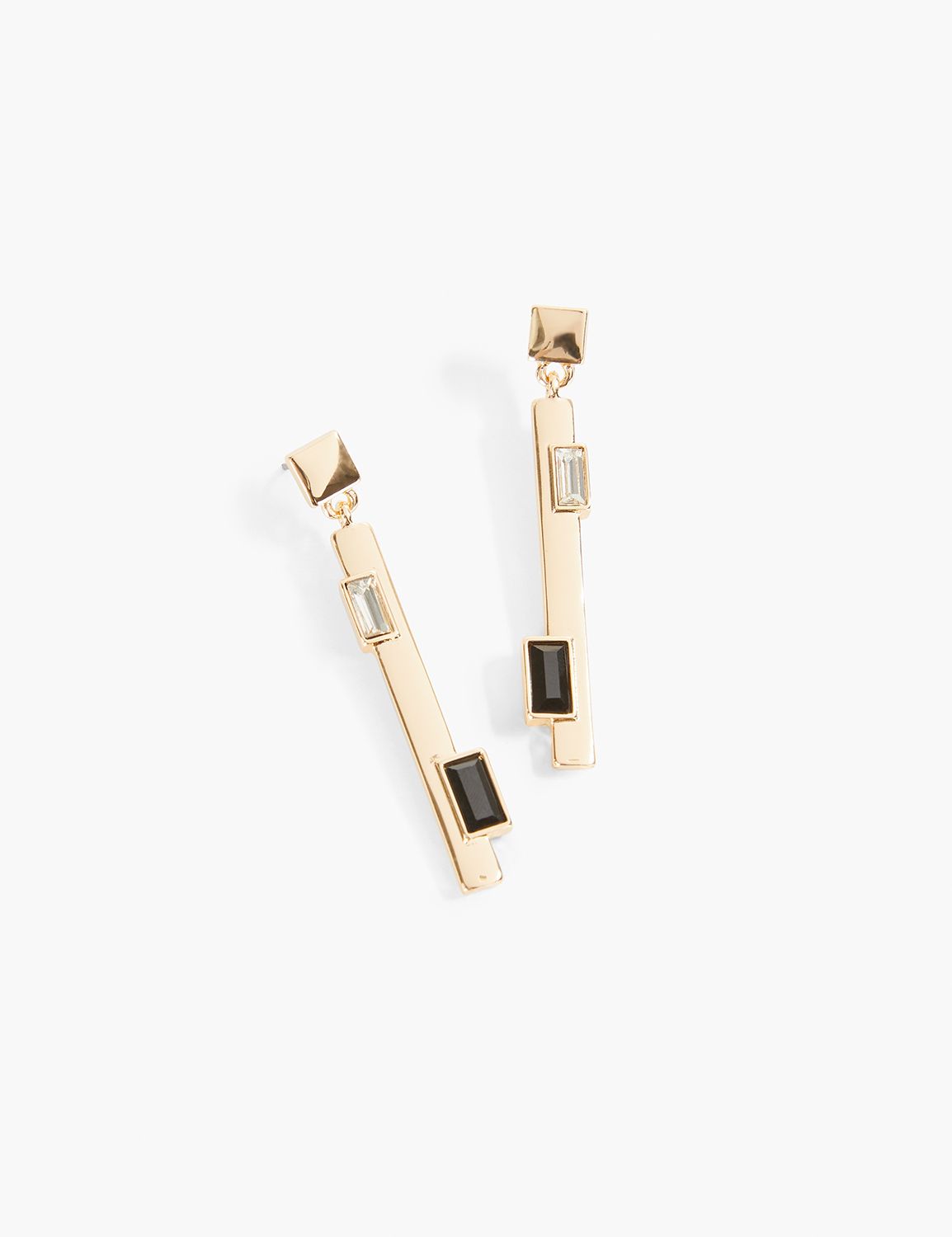 COLORBLOCK DROP EARRING:Gold Tone:ONESZ