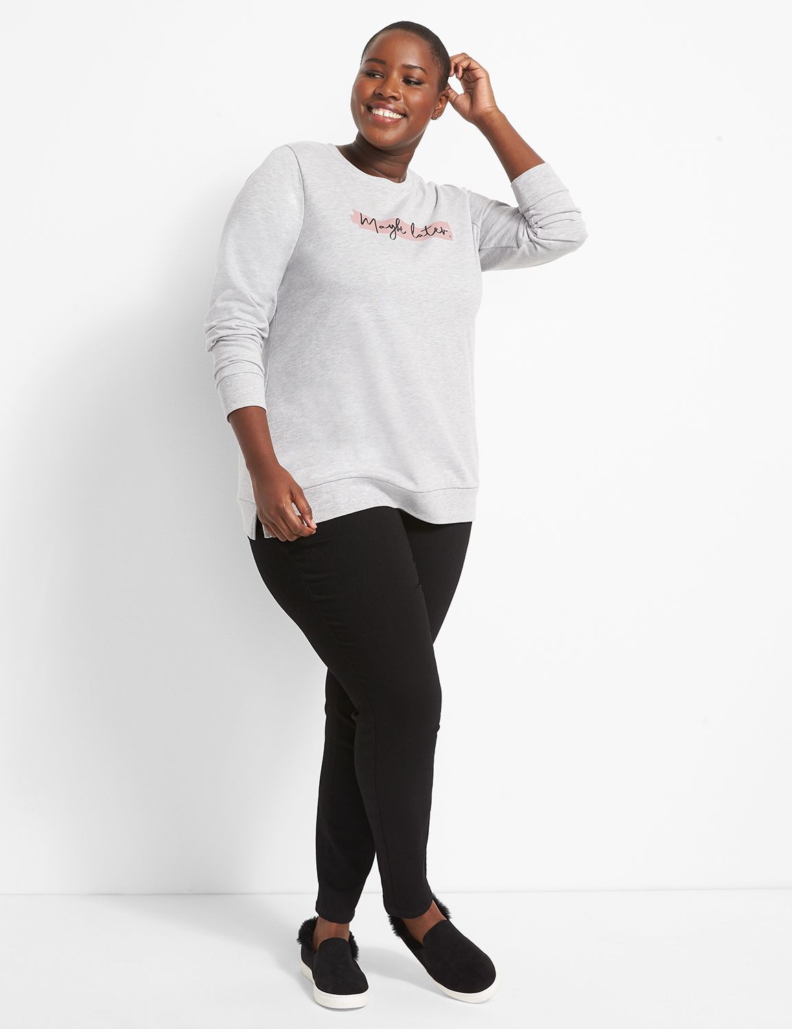Maybe Later Graphic Sweatshirt