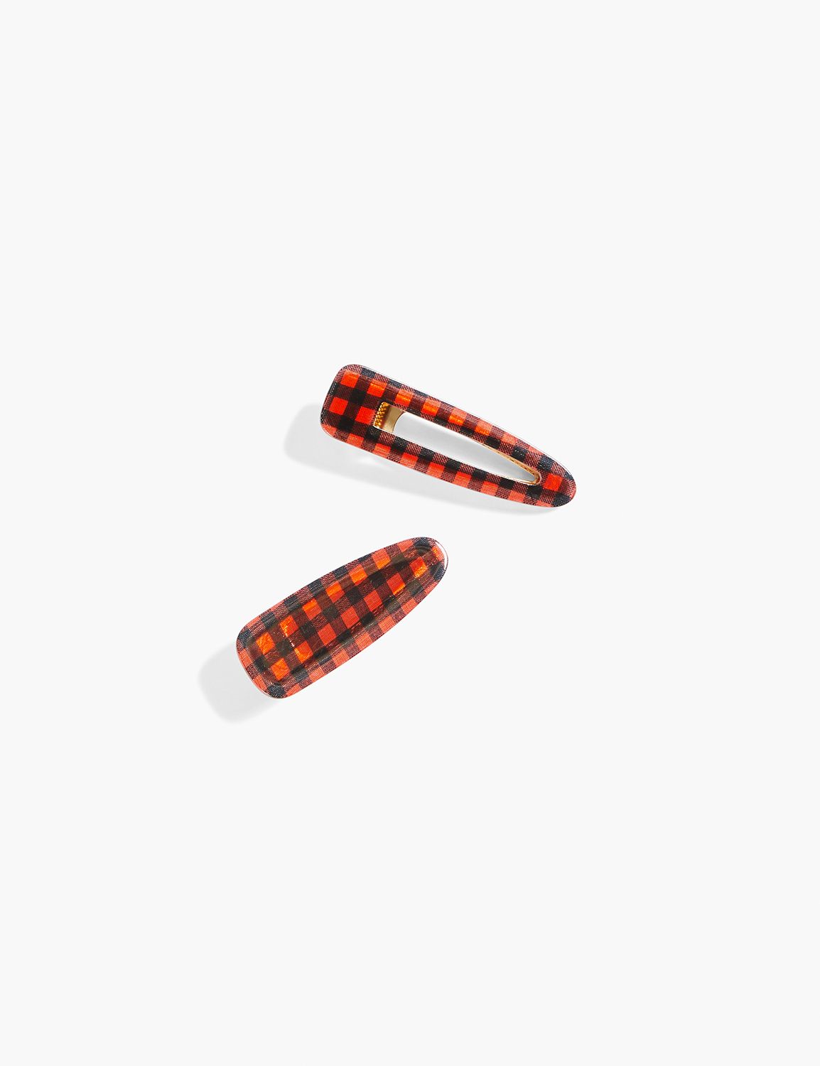 BUFFALO CHECK PRINTED HAIR CLIPS