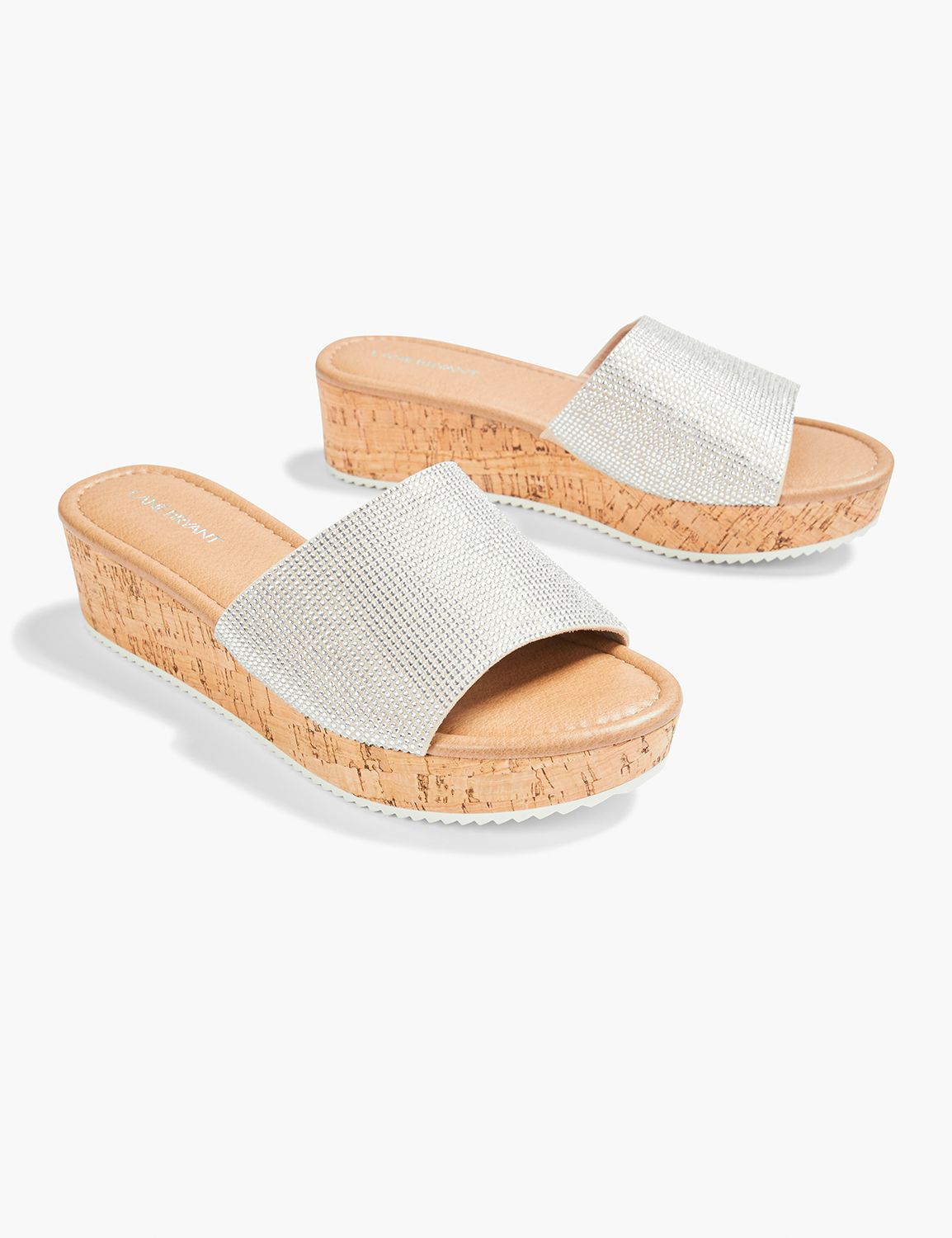 Dream Cloud Rhinestone Slide Wedge Sandal